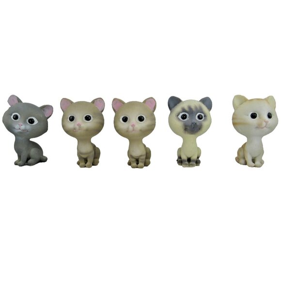 Accents | Collection Vintage Big Head Tabby Cats Kitty Resin Resin ...